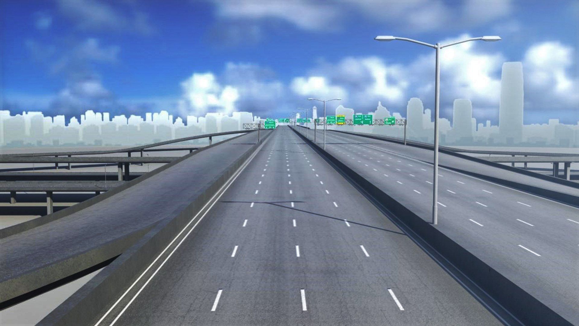 Freeway Roads Street 3D Model - TurboSquid 1339729