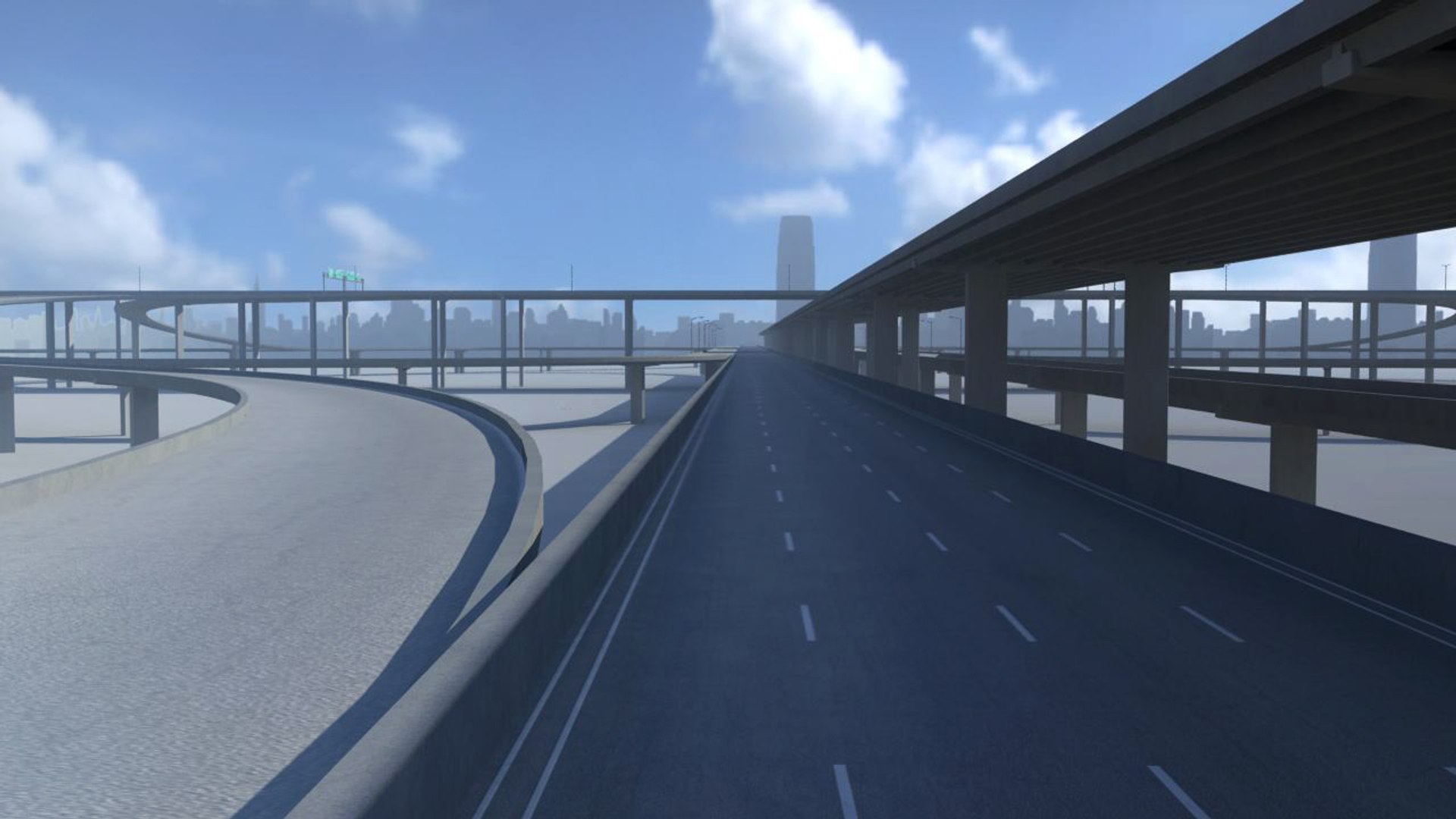 Freeway Roads Street 3D Model - TurboSquid 1339729