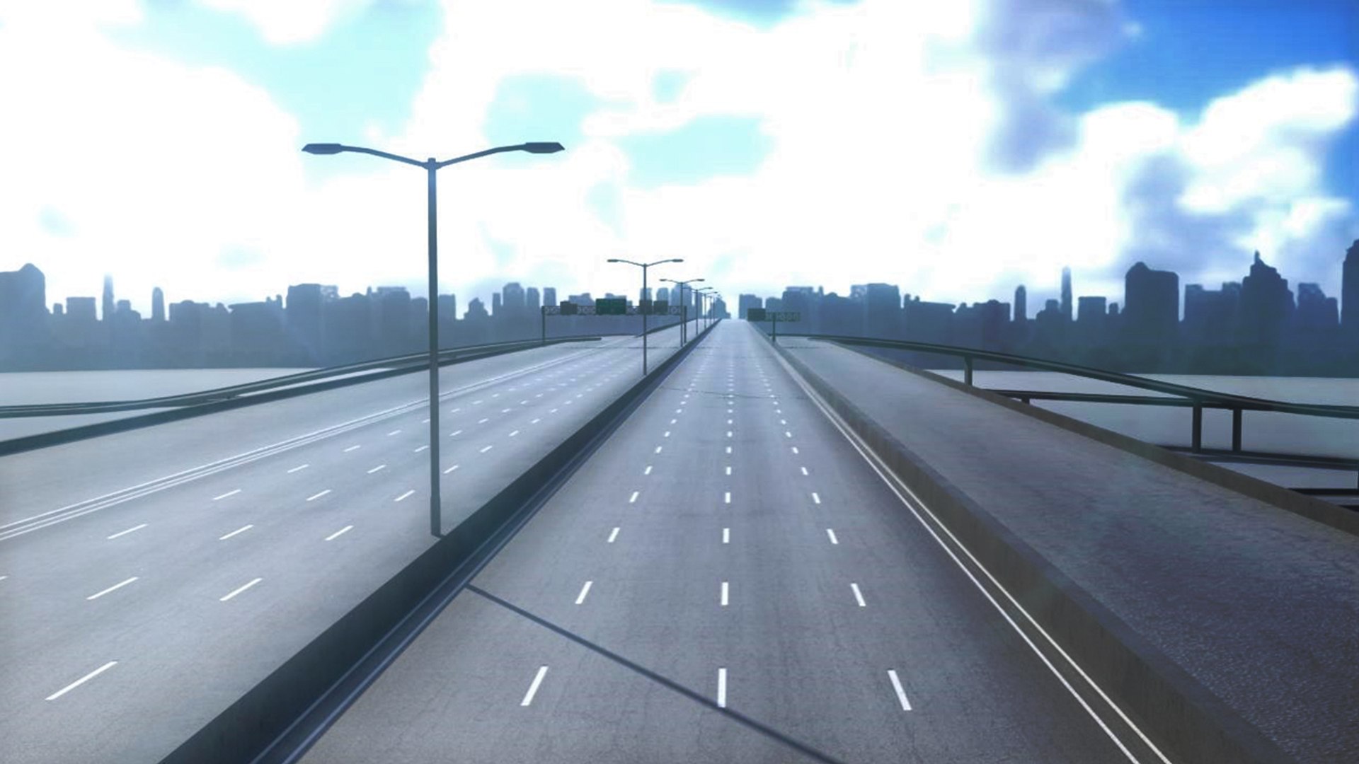 Freeway Roads Street 3D Model - TurboSquid 1339729