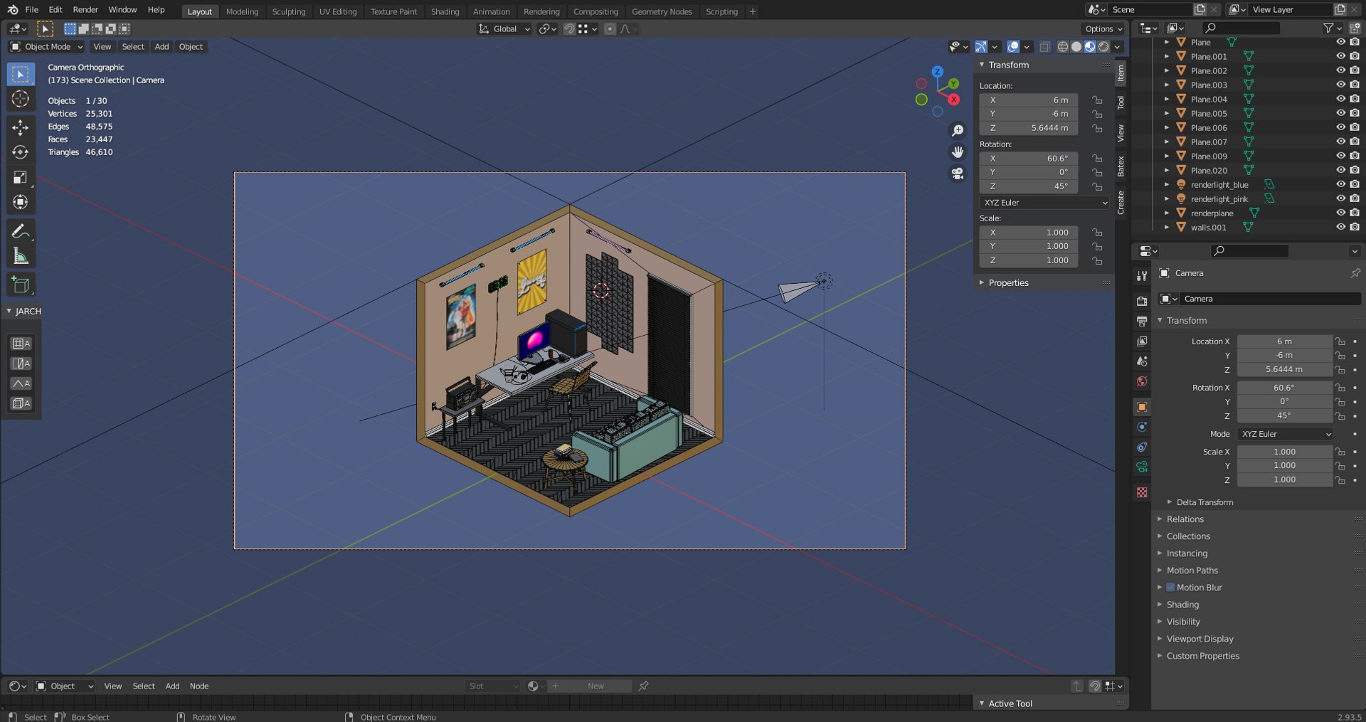 Isometric Gaming Room 3 3D - TurboSquid 1810141