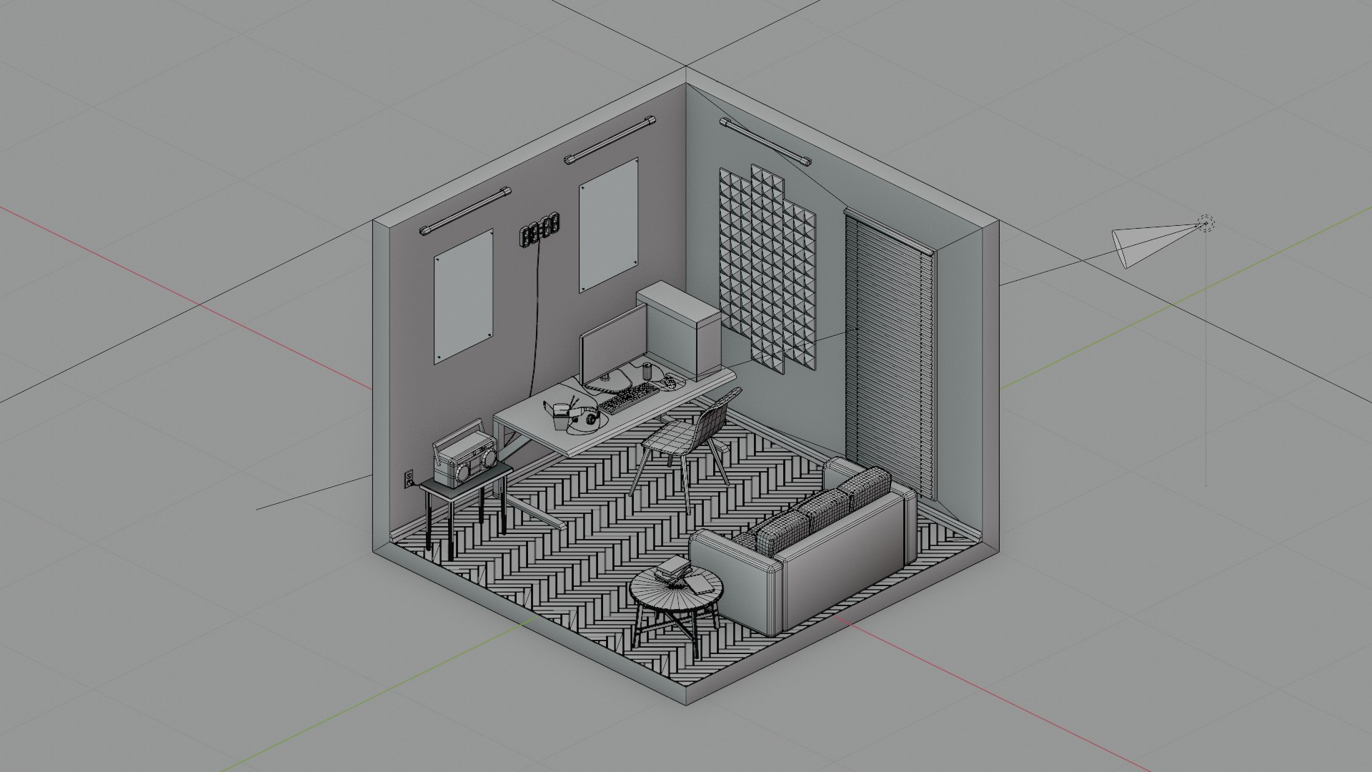 Isometric Gaming Room 3 3D - TurboSquid 1810141