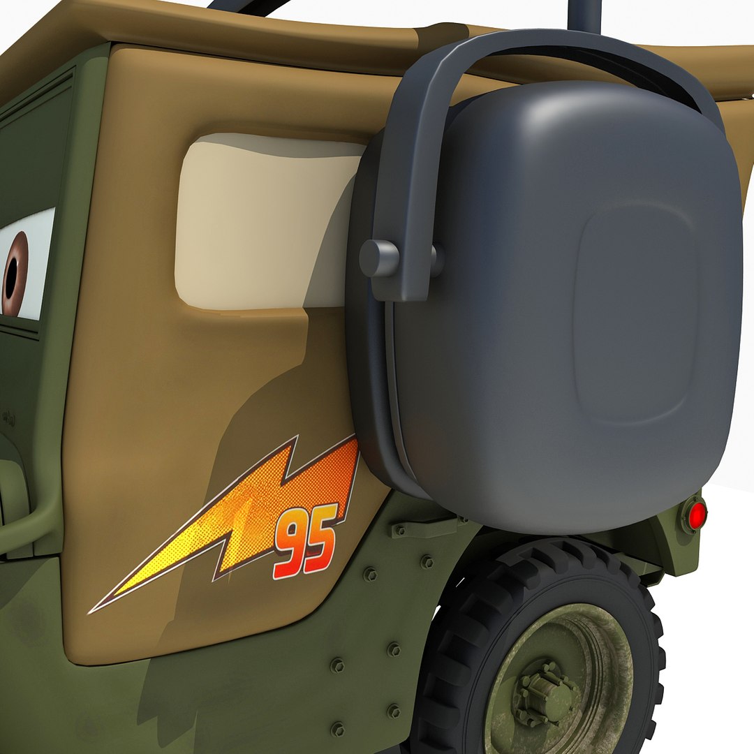 3d Model Sarge Characters Cars 2