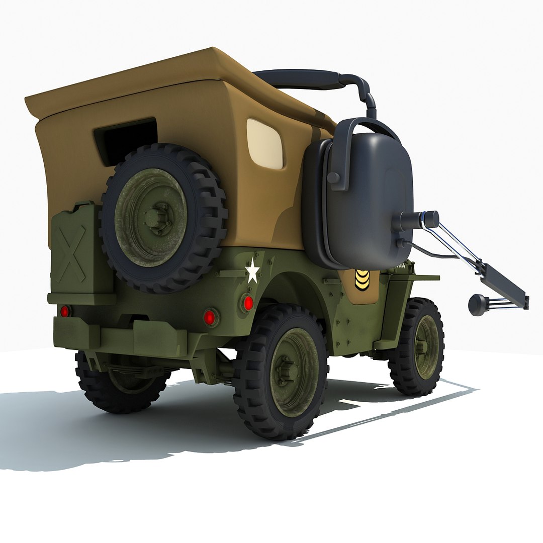 3d Model Sarge Characters Cars 2