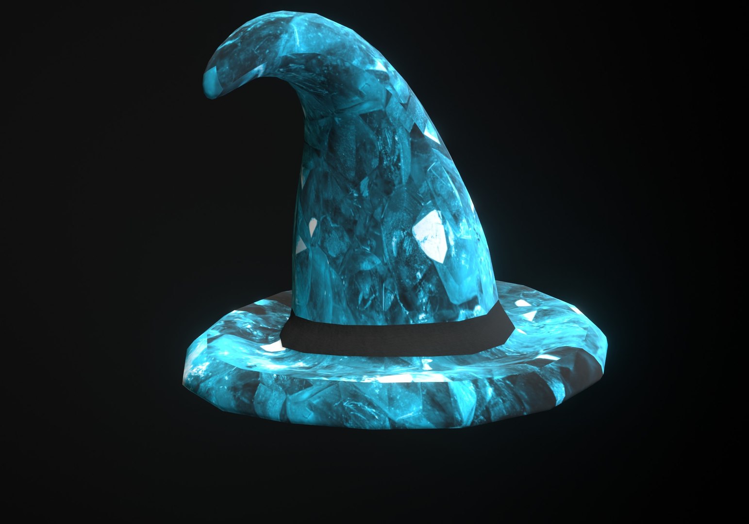 Low Poly Blue Witch Hat With Diamond Pattern 3D Model - TurboSquid 1892060