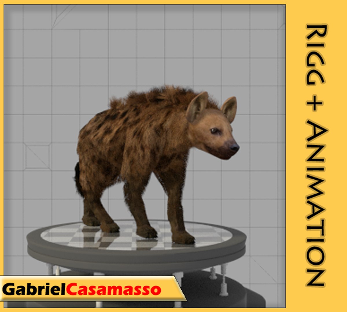 3d Hyena Animation