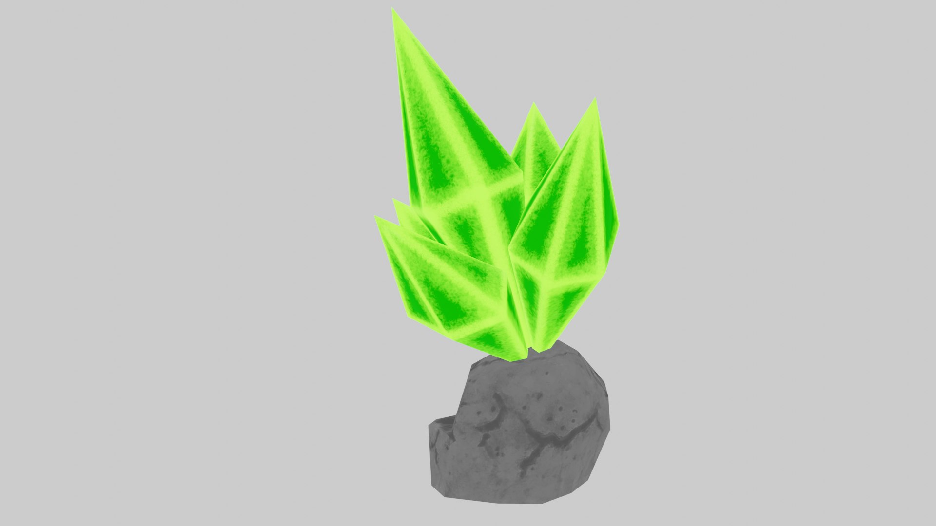 3D Green Stylized Rock Crystal Cluster Version 4 - TurboSquid 2127358