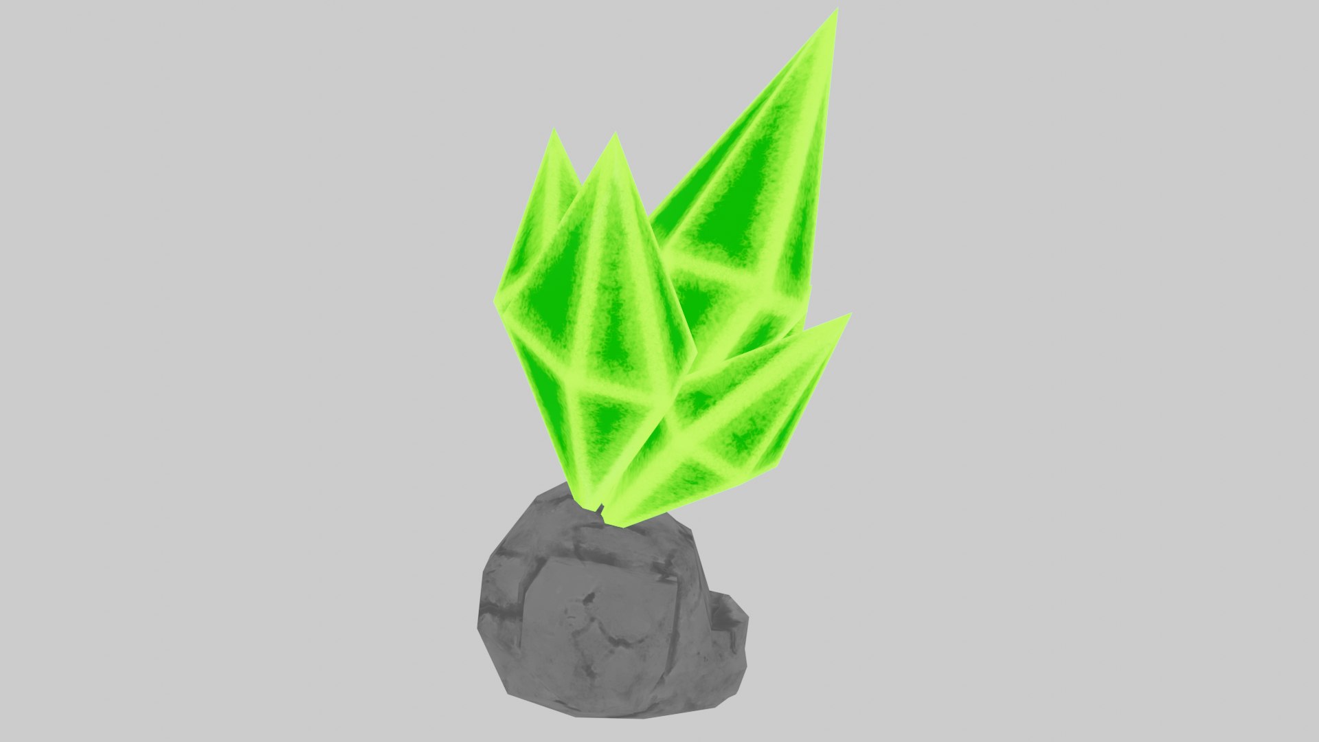 3D Green Stylized Rock Crystal Cluster Version 4 - TurboSquid 2127358