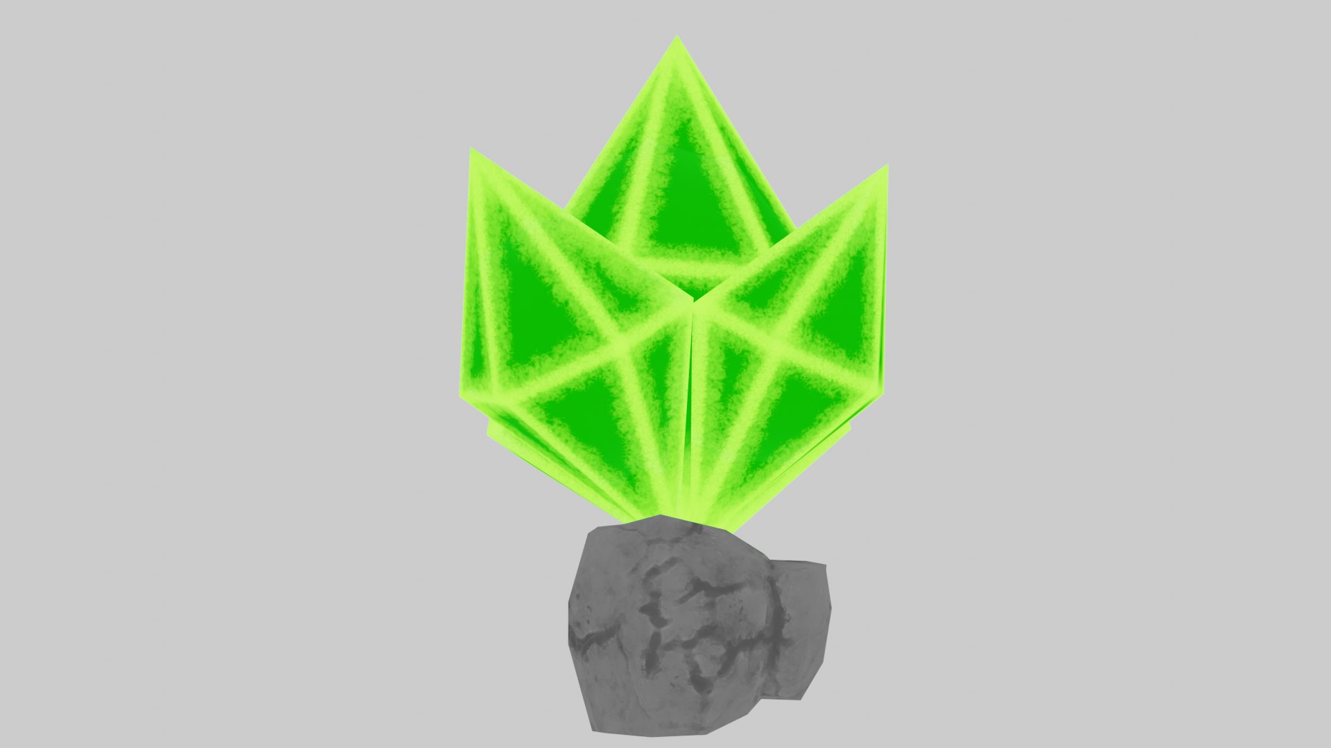 3D Green Stylized Rock Crystal Cluster Version 4 - TurboSquid 2127358