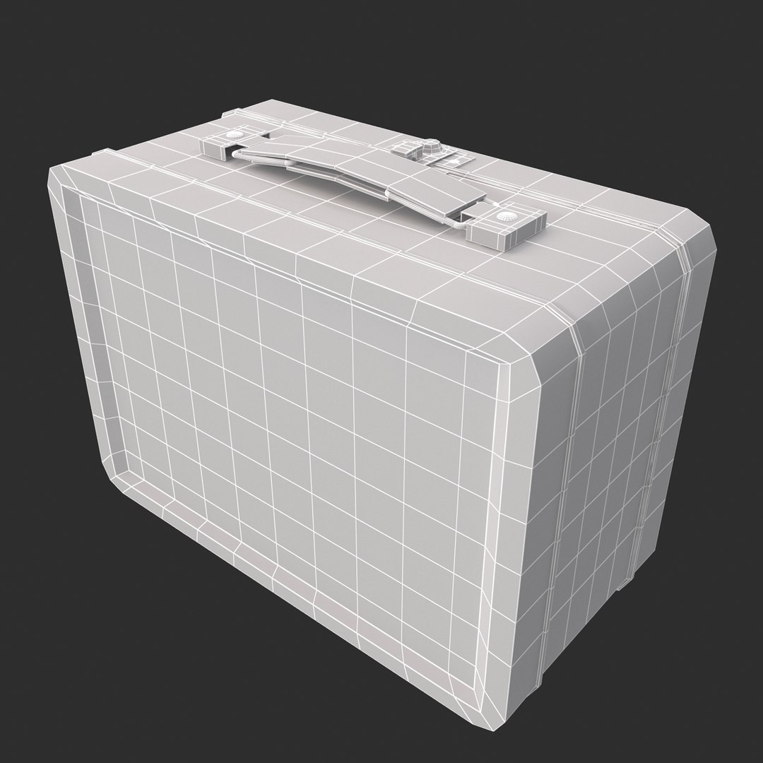 3d Vintage Lunch Box Model