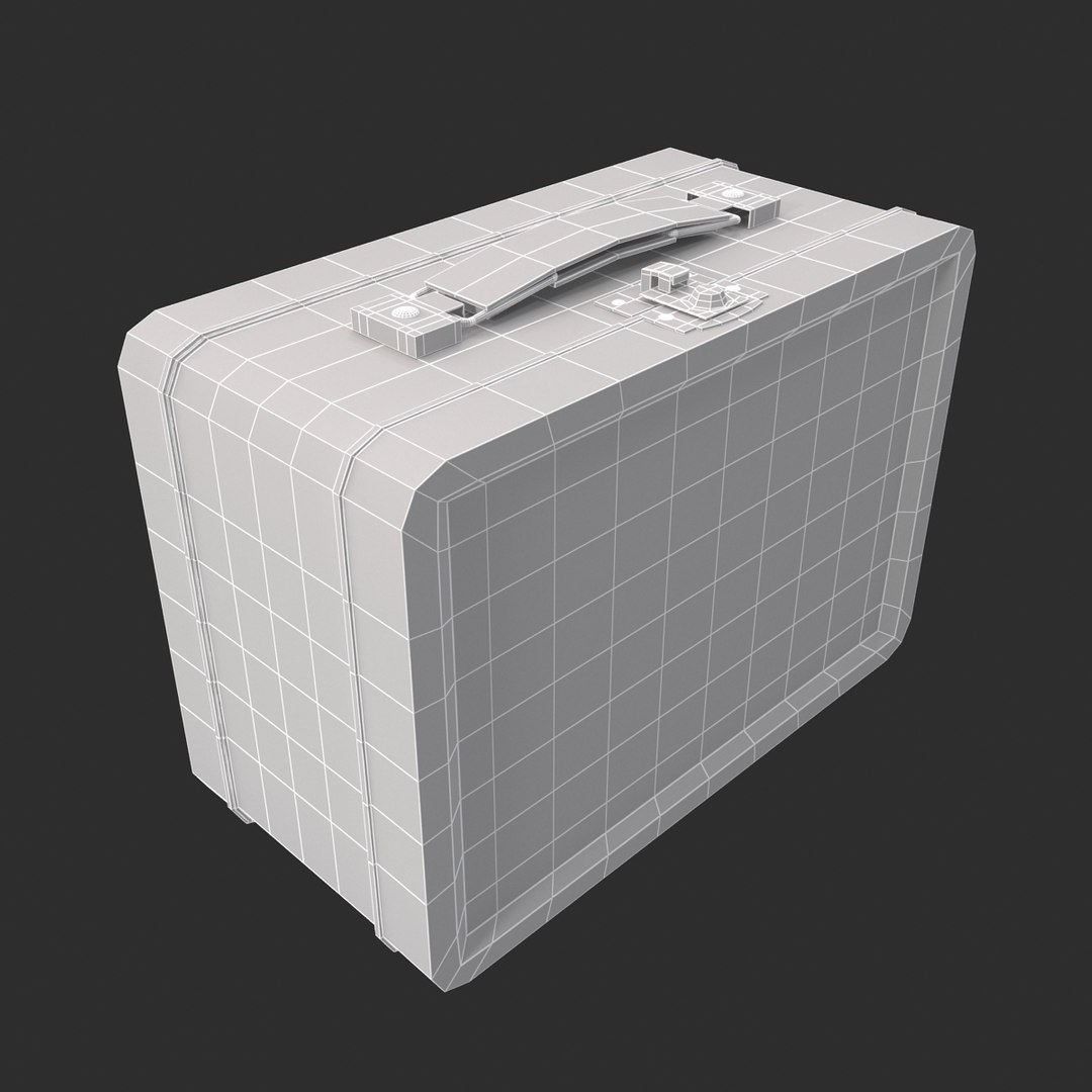 3d Vintage Lunch Box Model