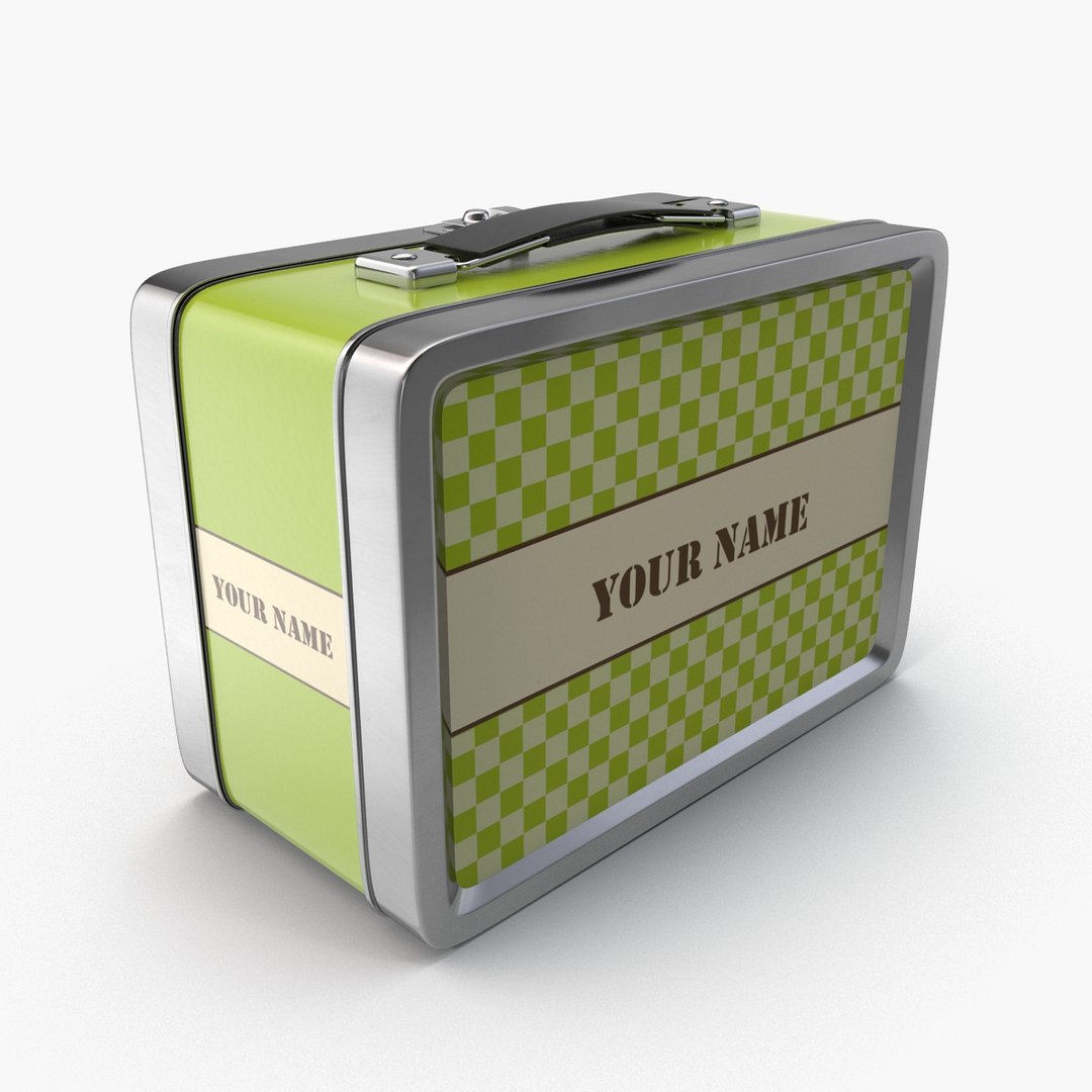 3d Vintage Lunch Box Model