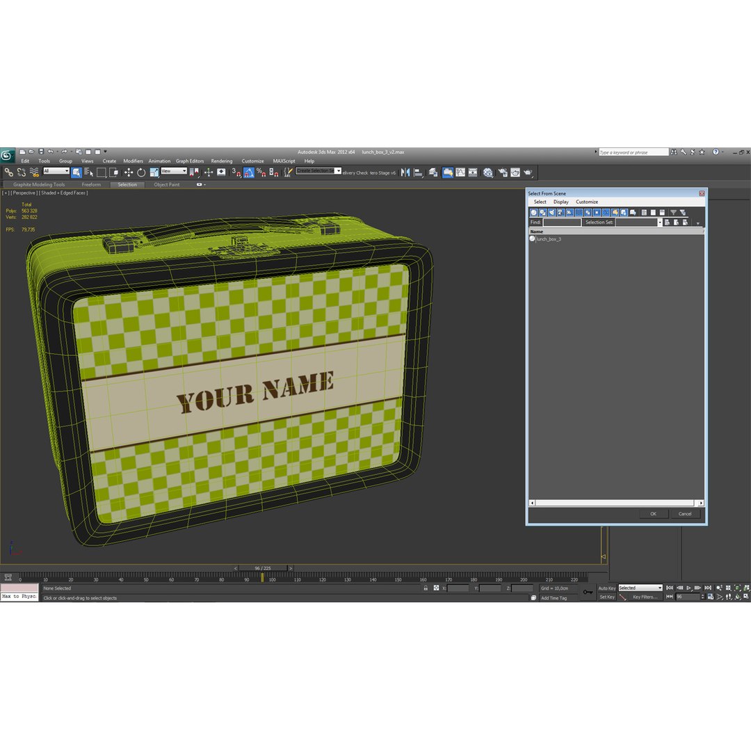 3d vintage lunch box model