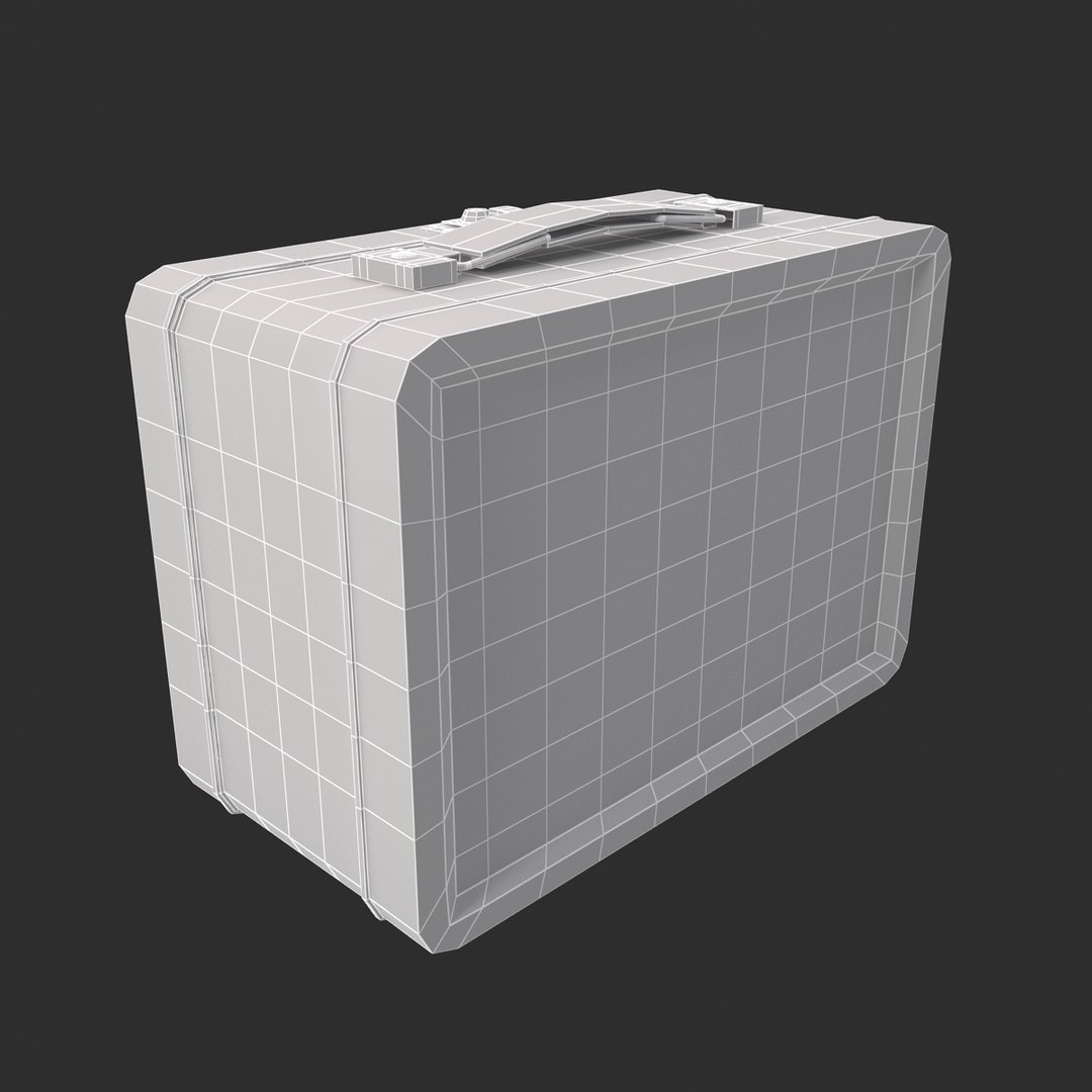 3d Vintage Lunch Box Model