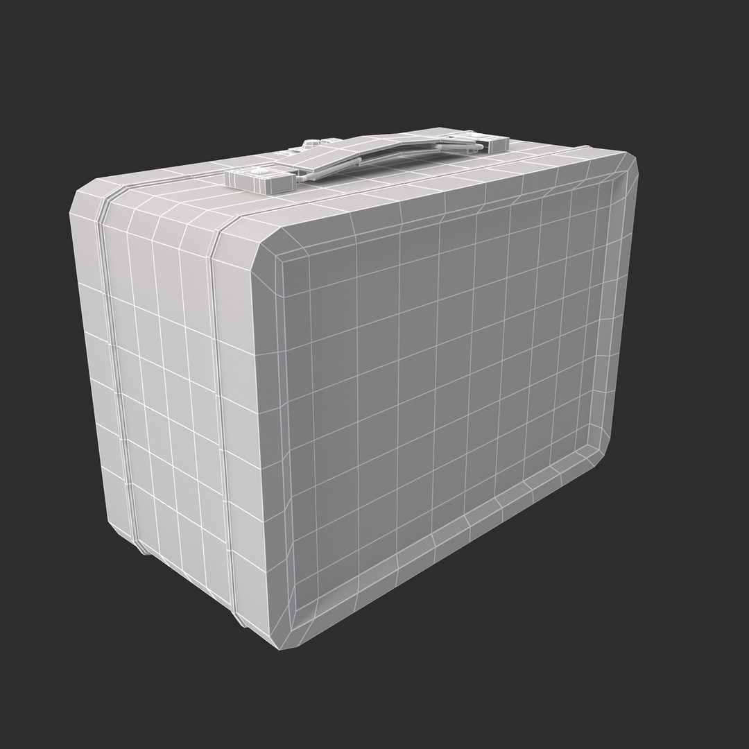 3d Vintage Lunch Box Model