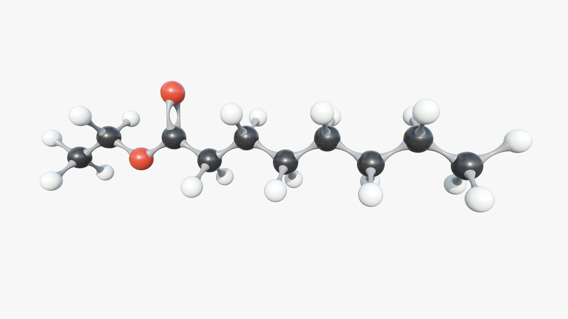 3D Ethyl Octanoate Molecule With PBR 4K 8K Model - TurboSquid 1943475