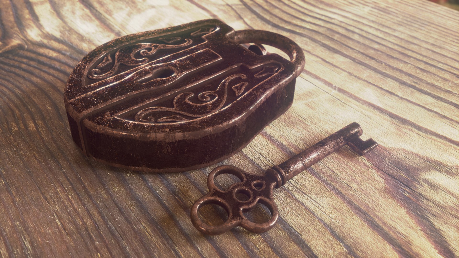 3D model old lock key - TurboSquid 1190004