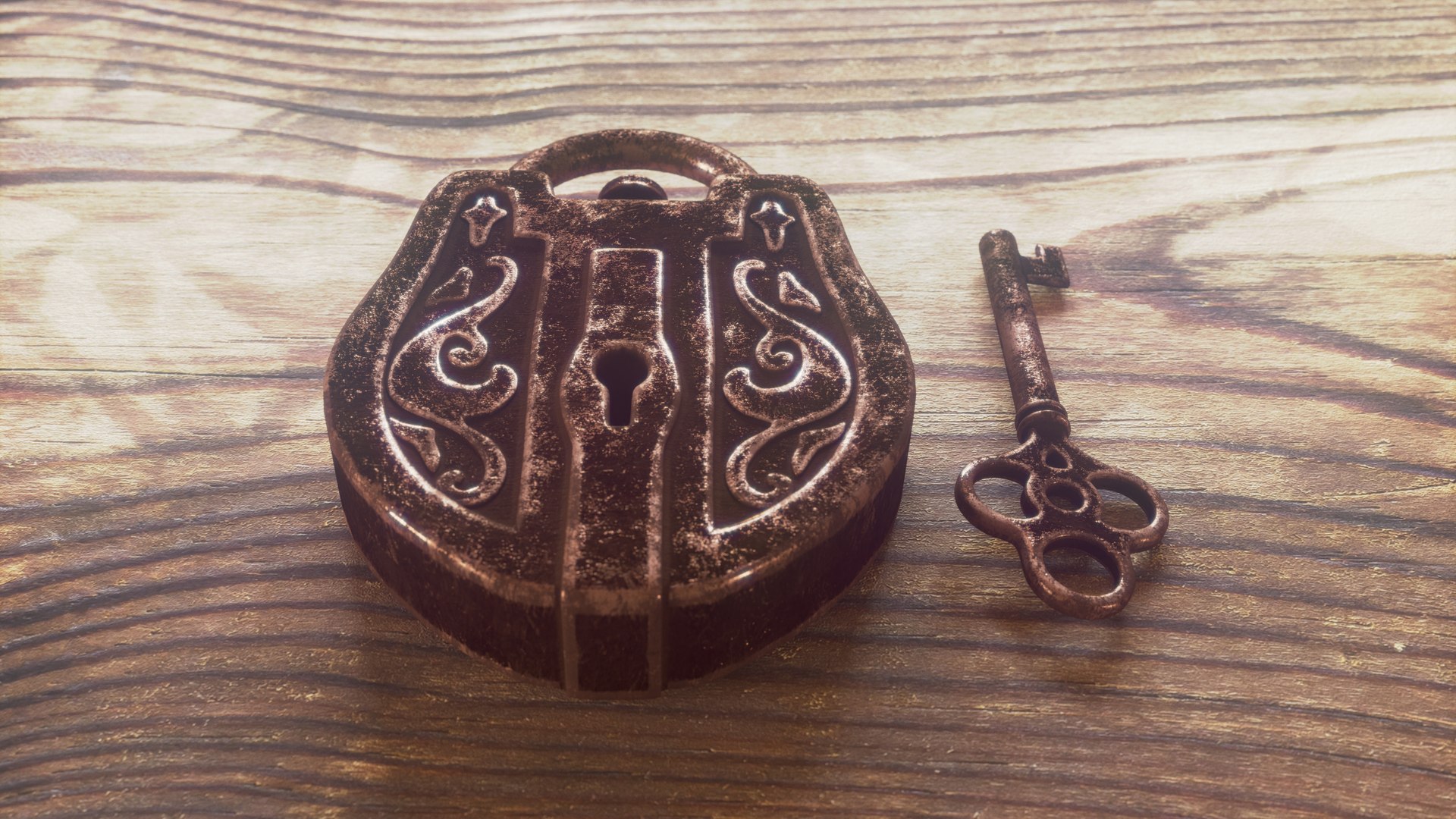 3D model old lock key - TurboSquid 1190004