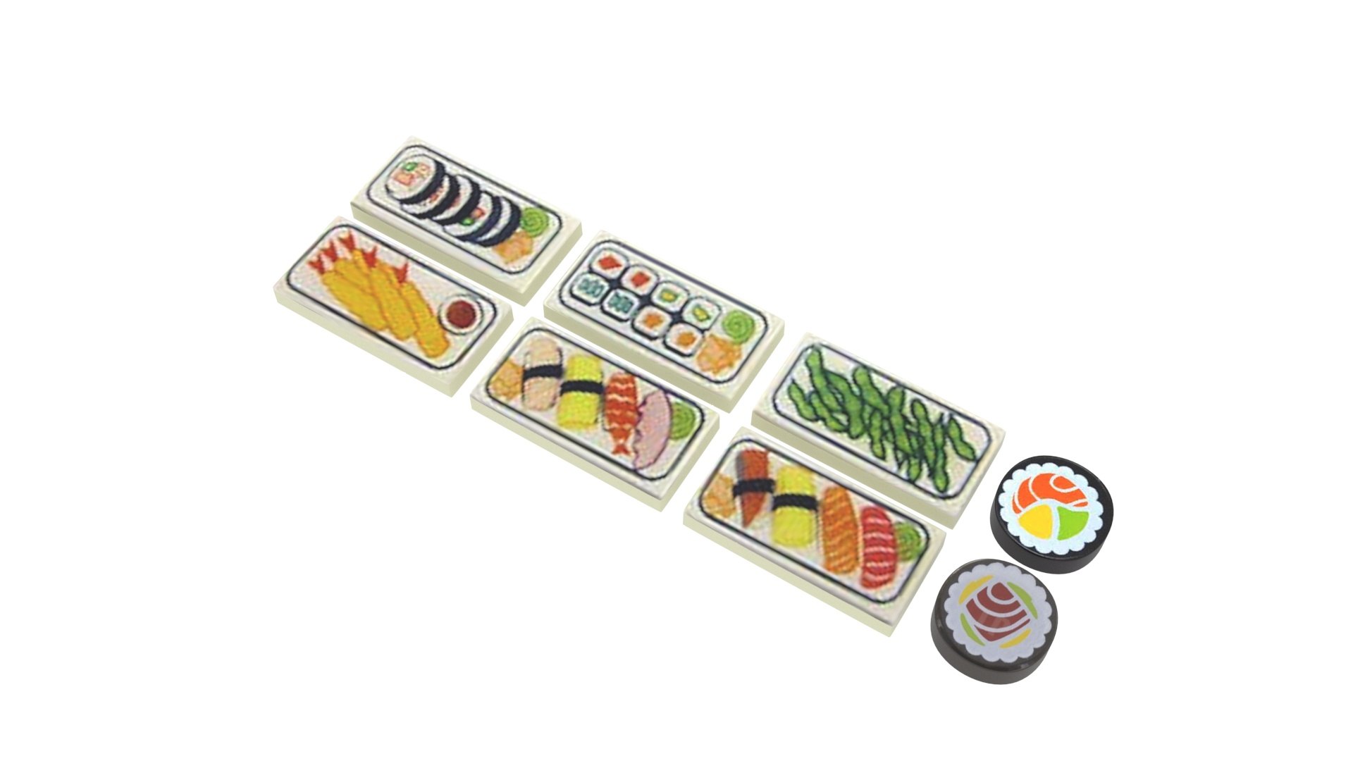 Lego Sushi Tiles Model - TurboSquid 1811113