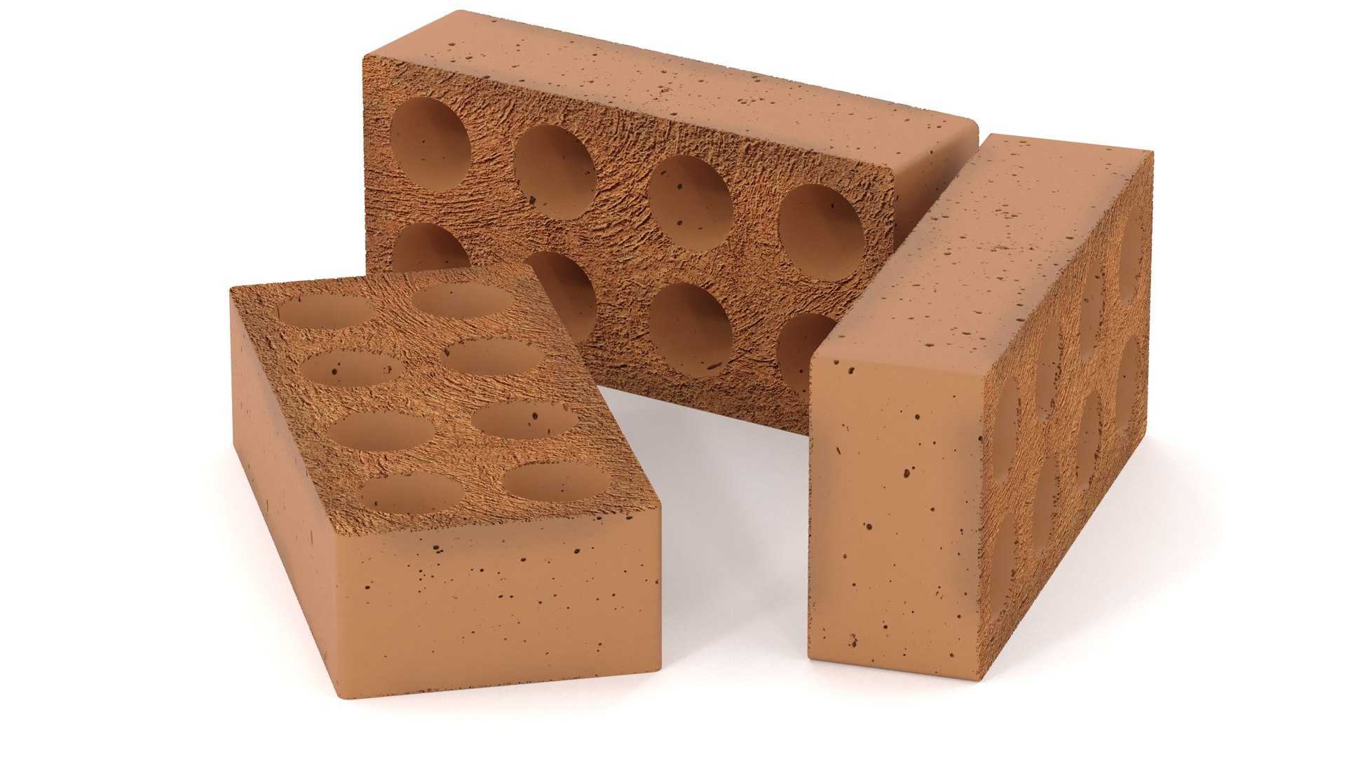 Red Clay Brick Model - TurboSquid 2084290