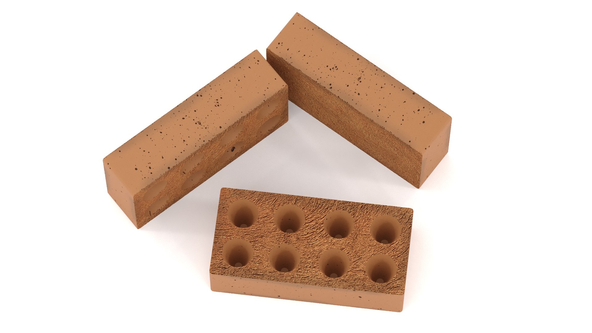Red Clay Brick Model - TurboSquid 2084290