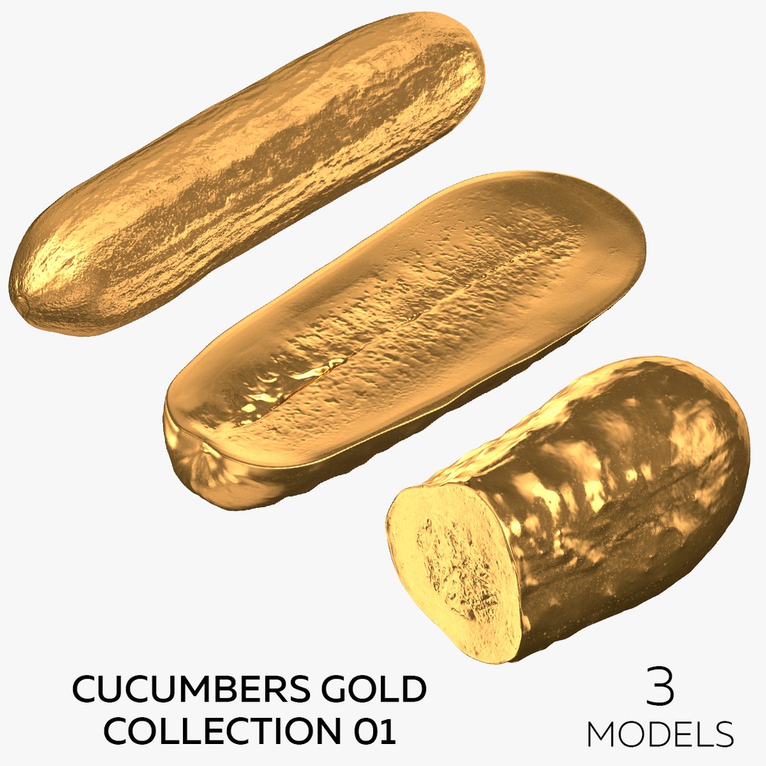 Cucumbers Gold Collection 01 - 3 models 3D model - TurboSquid 1790837