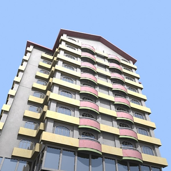 3d model apartment building