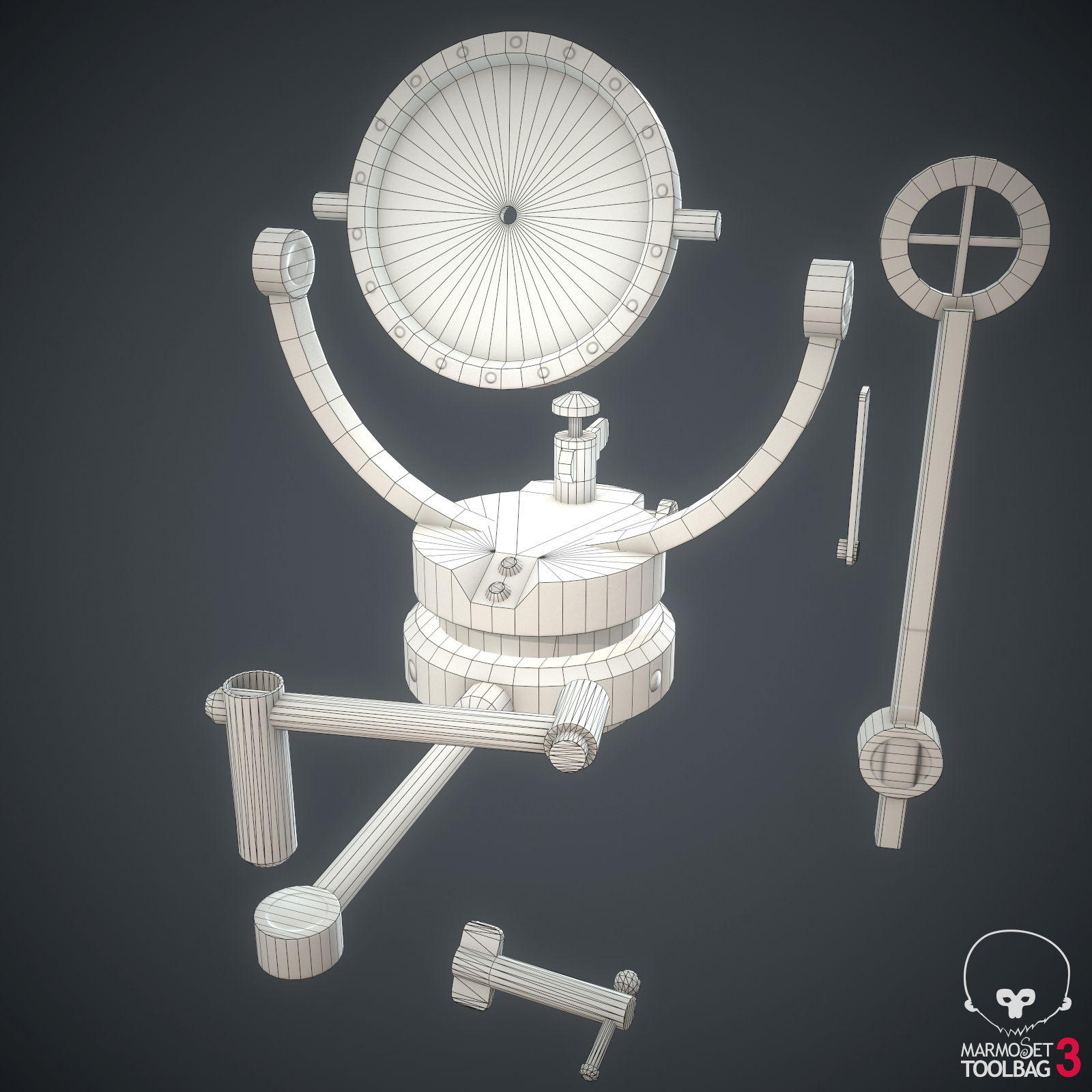 3D heliograph solar telegraph - TurboSquid 1249677