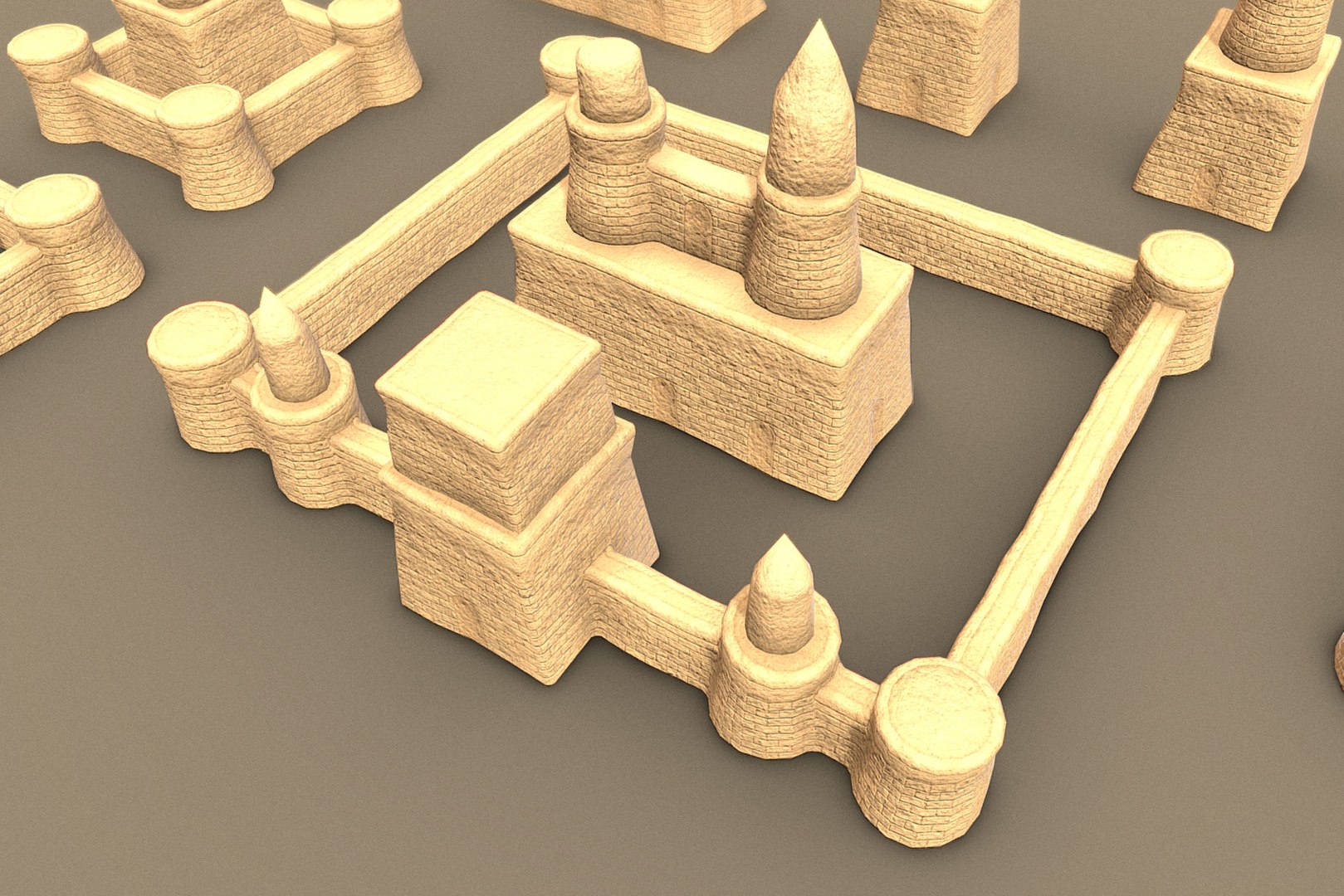 3D Sand Castles - TurboSquid 1538520