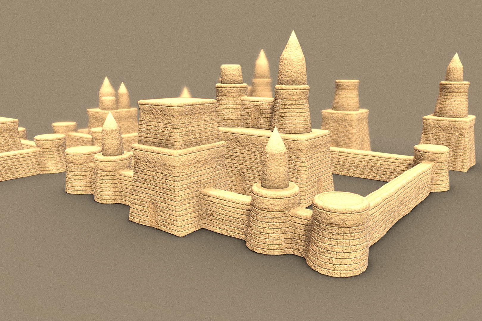 3D Sand Castles - TurboSquid 1538520