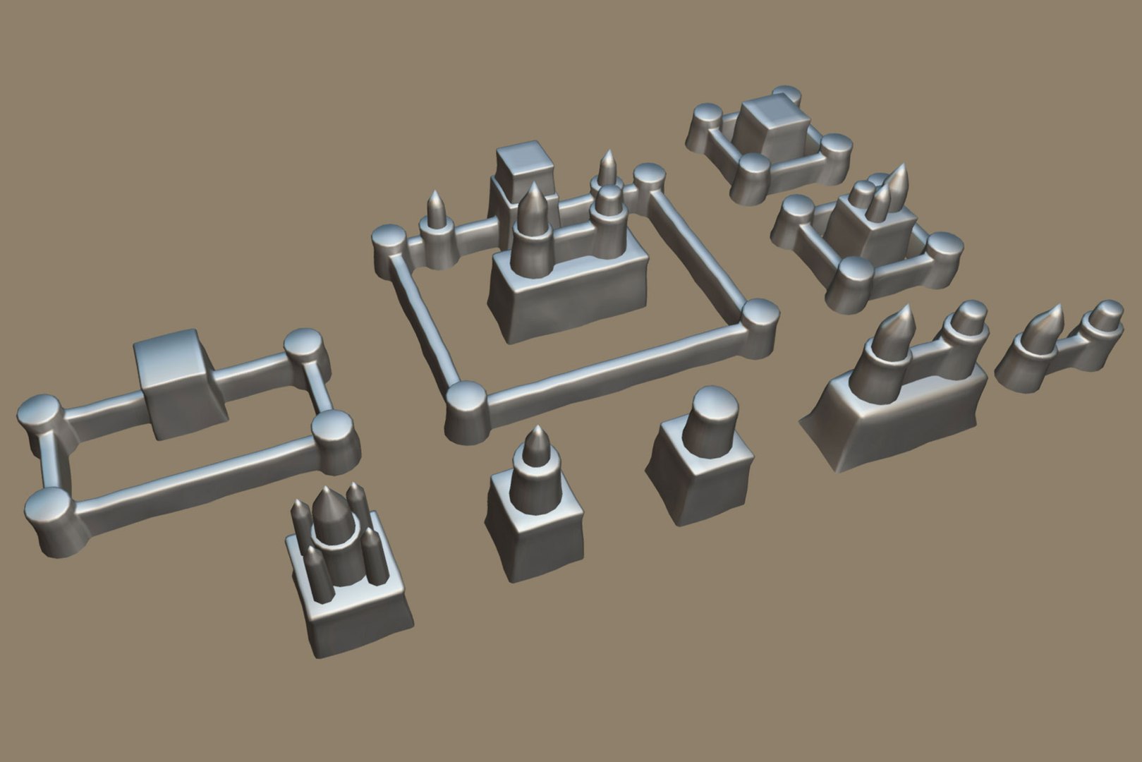 3D Sand Castles - TurboSquid 1538520