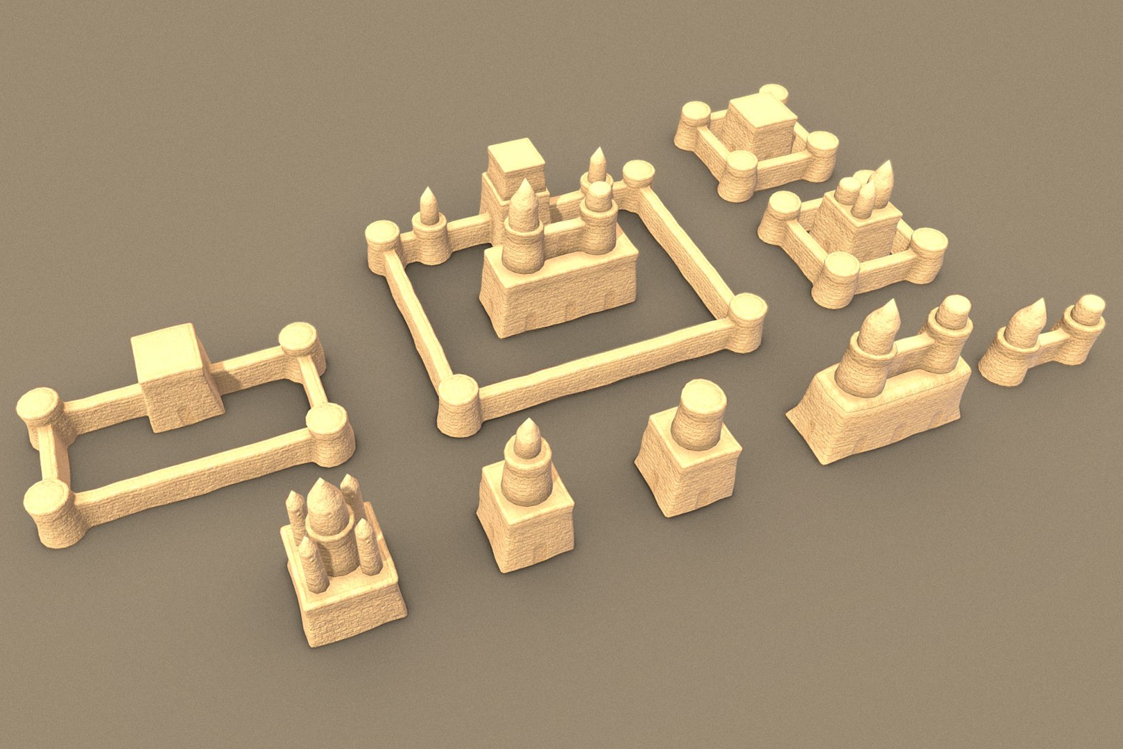 3D Sand Castles - TurboSquid 1538520