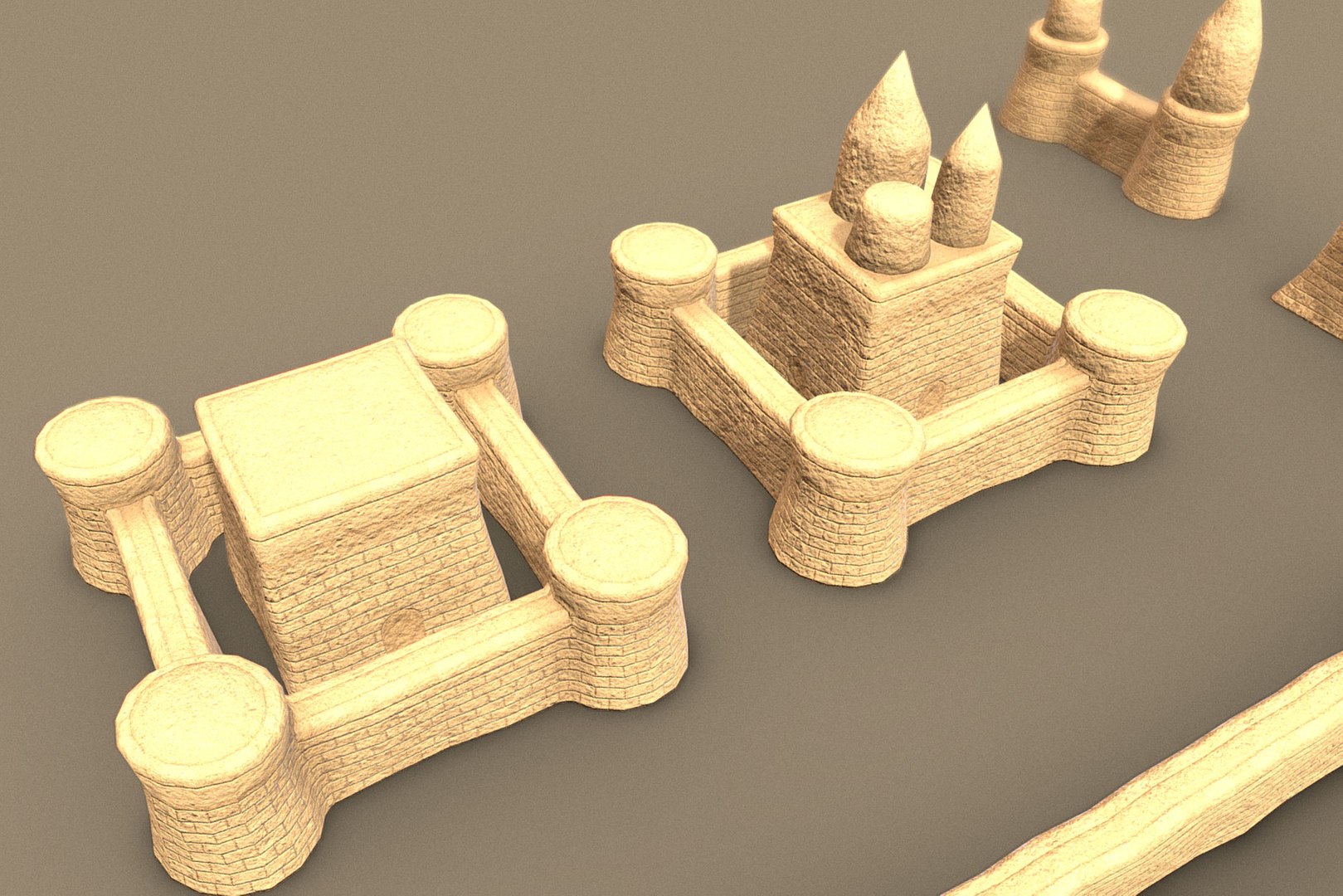 3D Sand Castles - TurboSquid 1538520