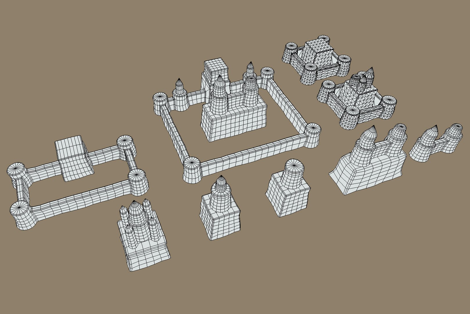 3D Sand Castles - TurboSquid 1538520