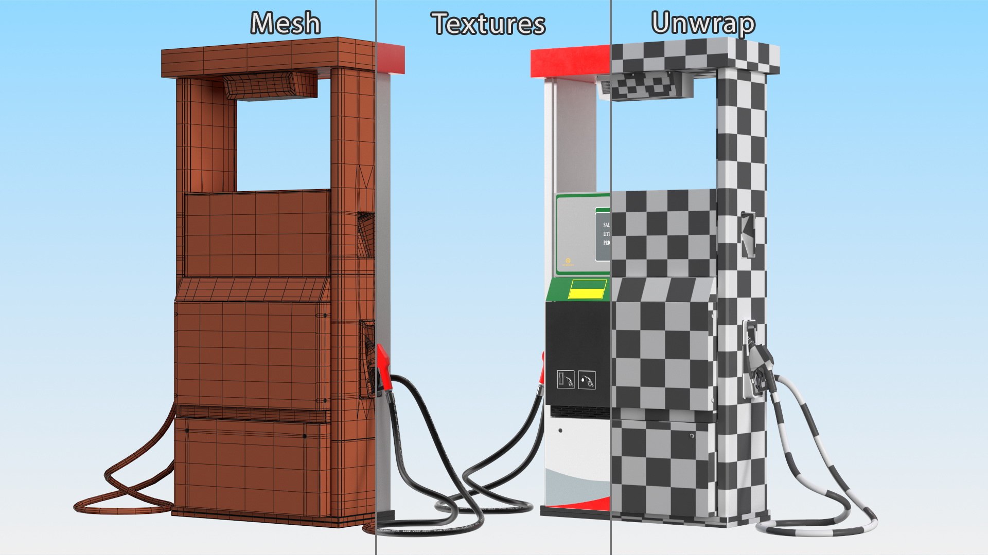 3D Petrol Pump Two Nozzles Model - TurboSquid 1975988