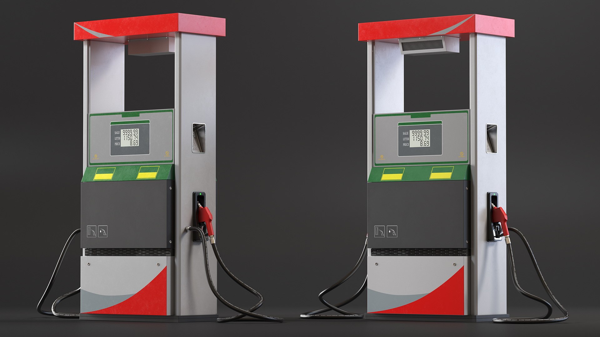 3D Petrol Pump Two Nozzles Model - TurboSquid 1975988