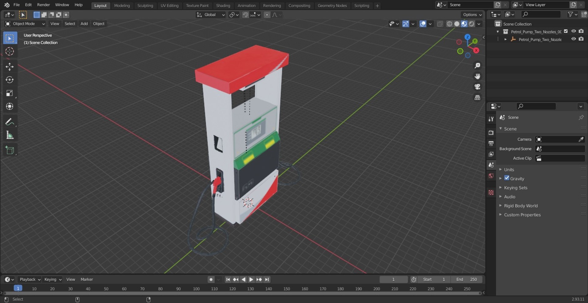 3D Petrol Pump Two Nozzles Model - TurboSquid 1975988