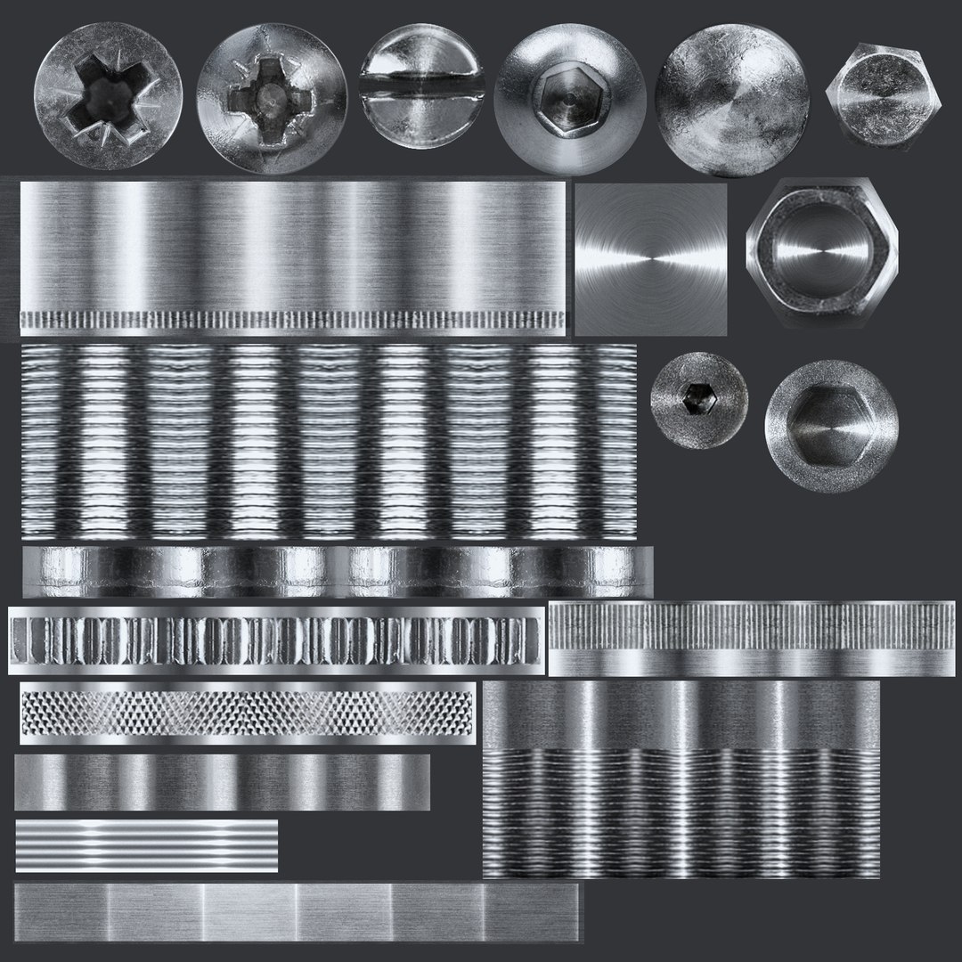 Screws Hardware 3d Model