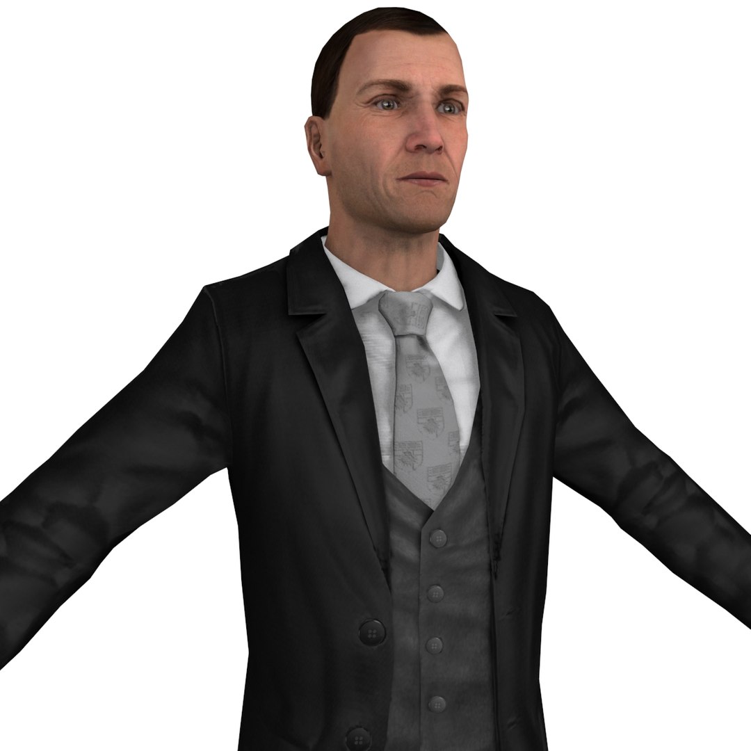 Rigged Butler 3D Model - TurboSquid 1289261