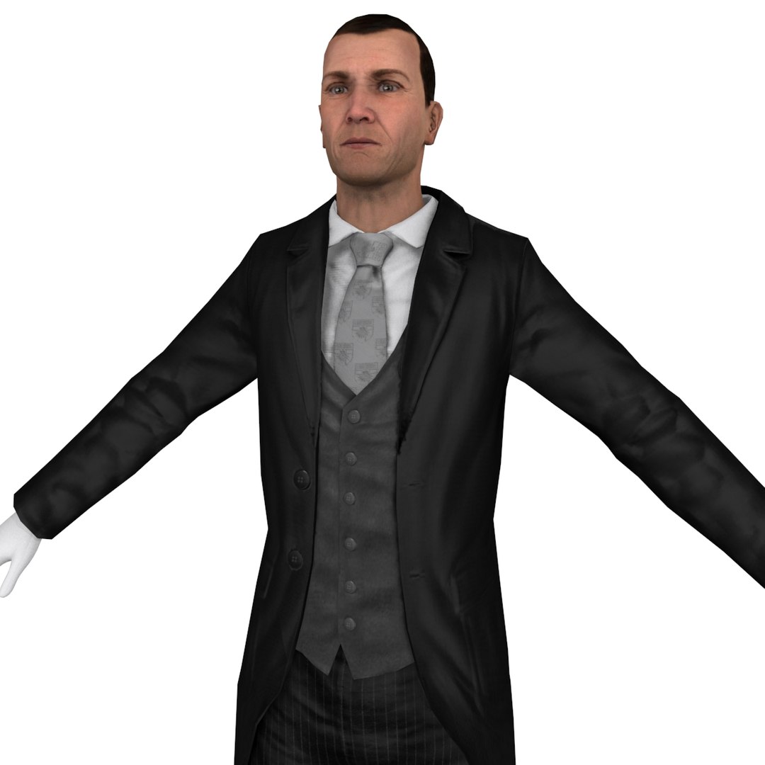 Rigged Butler 3D Model - TurboSquid 1289261