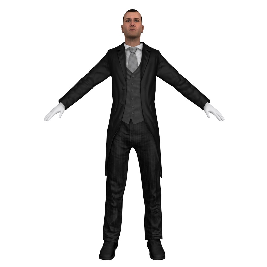 Rigged Butler 3D Model - TurboSquid 1289261