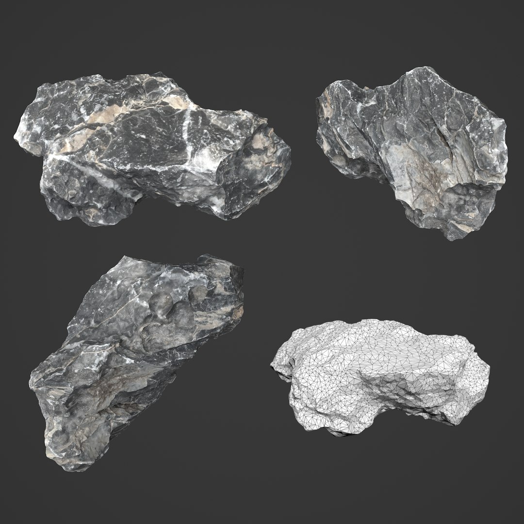 10 Low Poly PBR Erosion Rocks Model - TurboSquid 2161721
