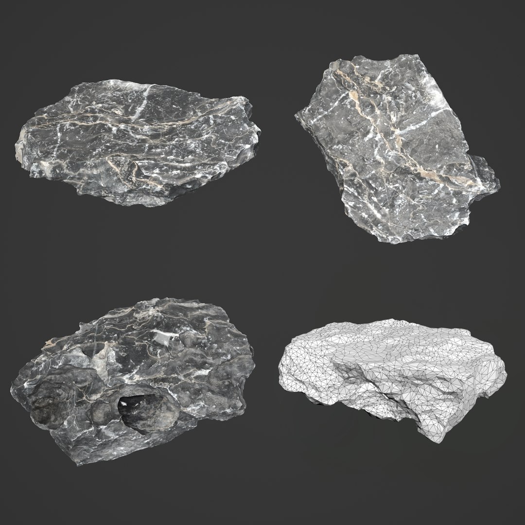 10 Low Poly PBR Erosion Rocks Model - TurboSquid 2161721