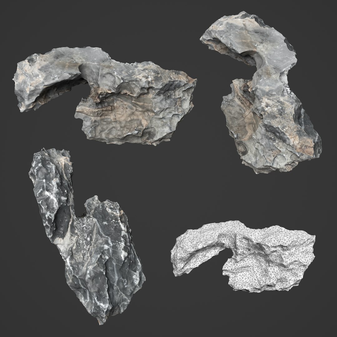 10 Low Poly PBR Erosion Rocks Model - TurboSquid 2161721