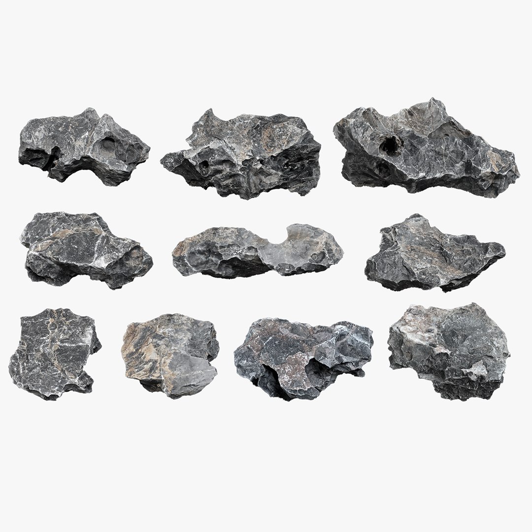 10 Low Poly PBR Erosion Rocks Model - TurboSquid 2161721