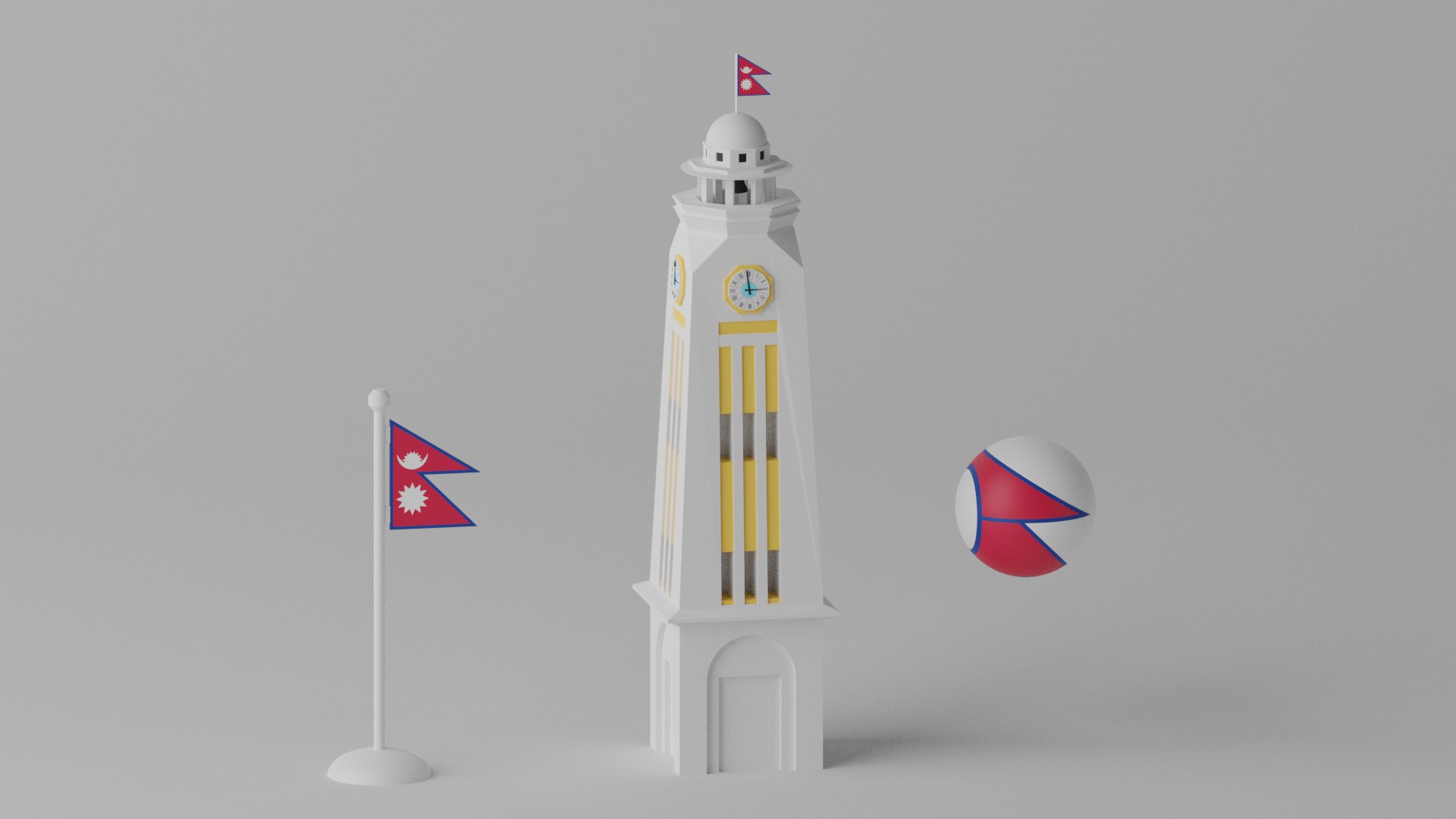 3D Dharahara Bhimsen Tower Nepal - TurboSquid 2211559
