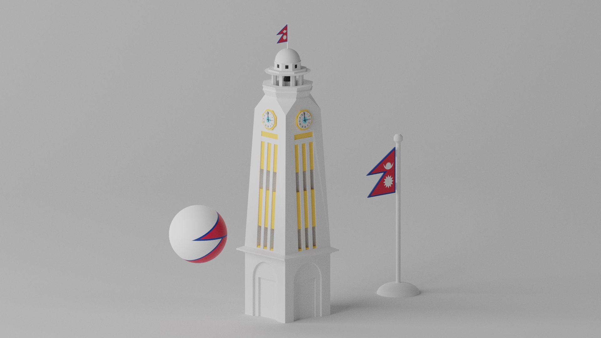 3D Dharahara Bhimsen Tower Nepal - TurboSquid 2211559
