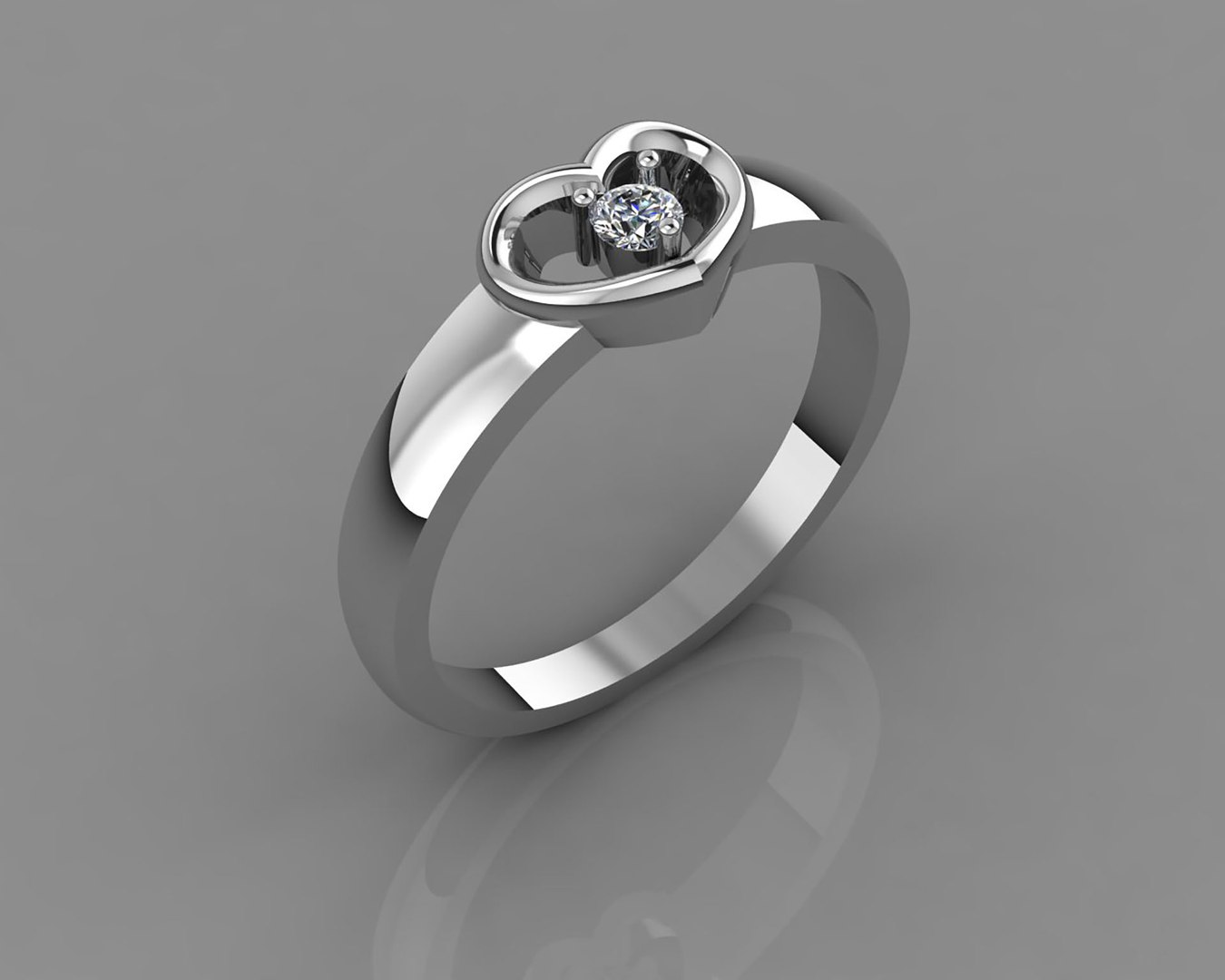 Heart Stone Ring Model - TurboSquid 1893979
