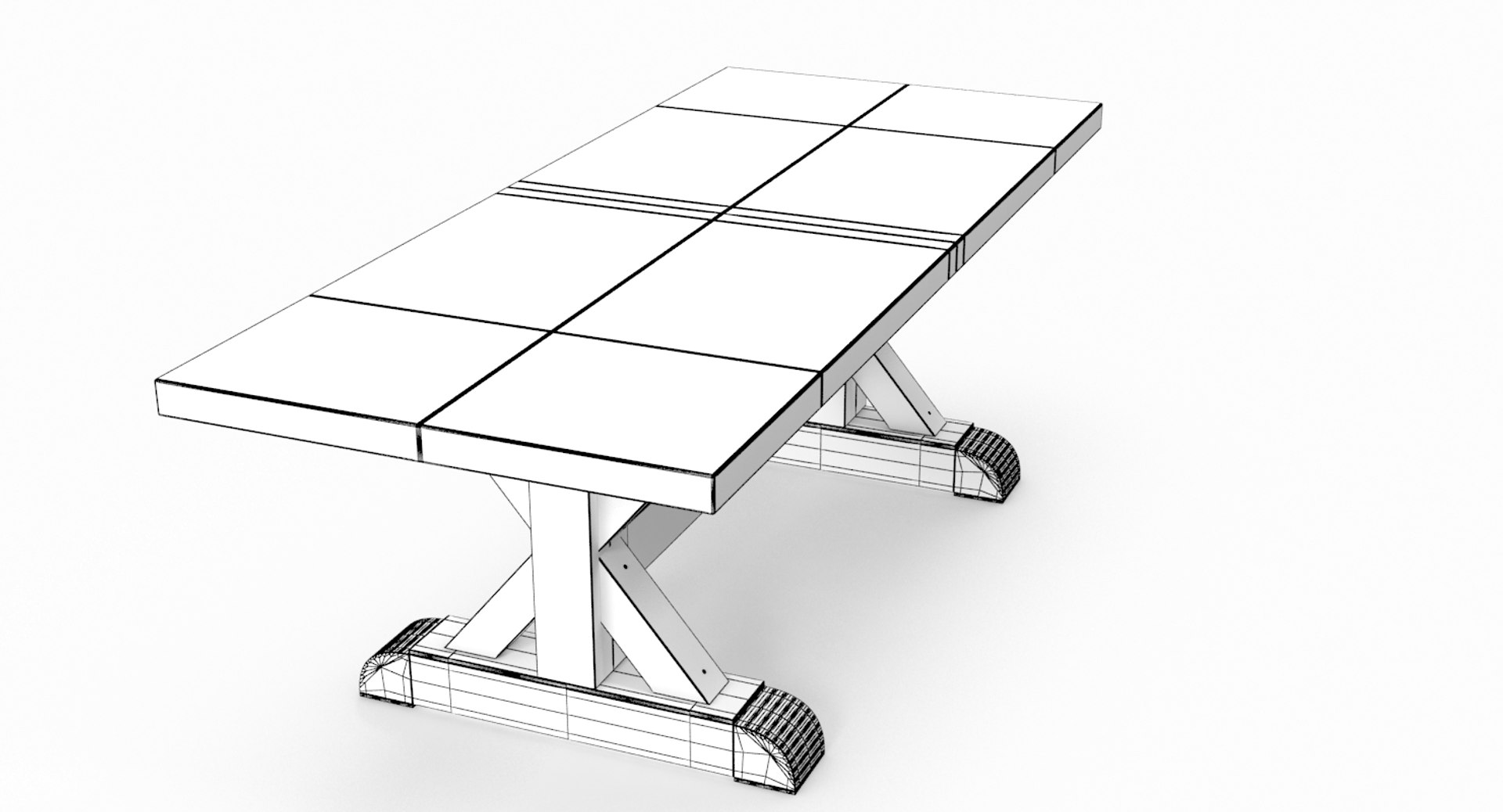 3D Model Wood Table Pedestal - TurboSquid 1410772