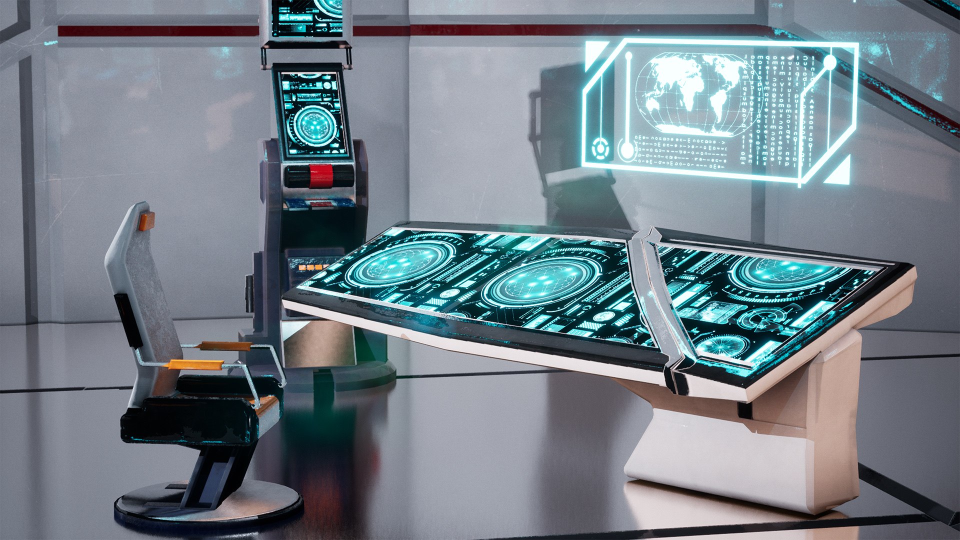 SciFi Office 16 Assets Model - TurboSquid 2109561