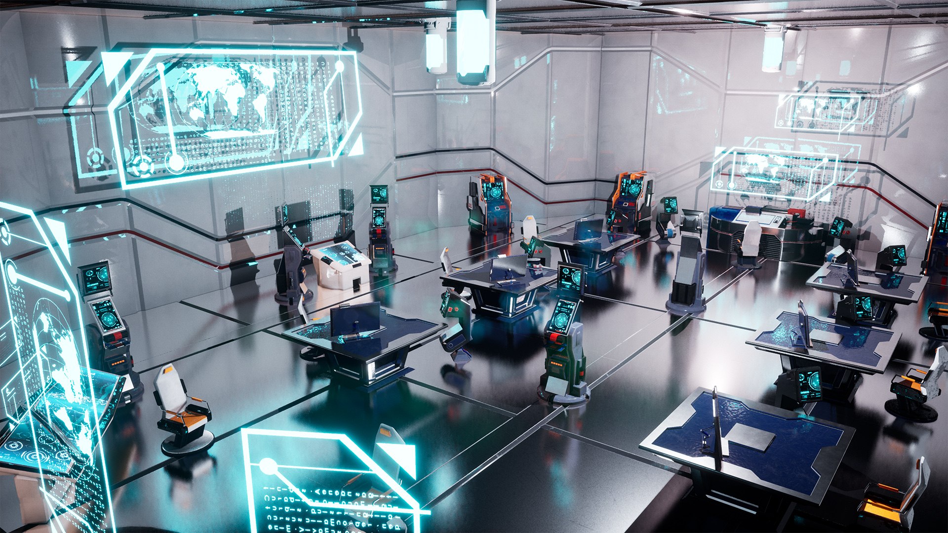 SciFi Office 16 Assets Model - TurboSquid 2109561